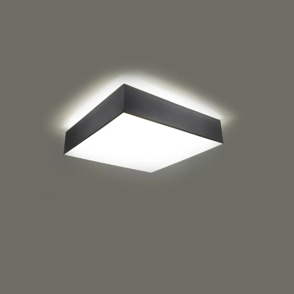 Stropní svítidlo Horus, 1x šedé plastové stínítko, (bílý plast), (25 cm)