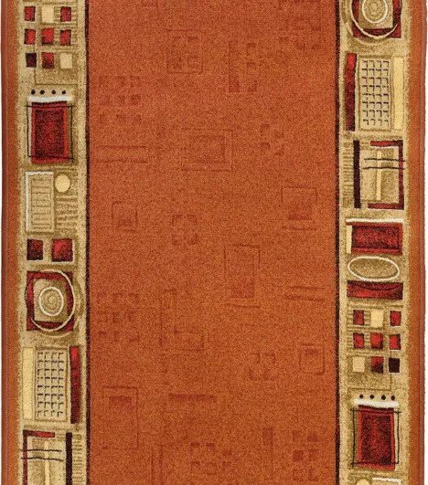 Associated Weavers, Protiskluzový běhoun na míru Jena 84, šíře 100 cm, oranžová, chodba / předsíň