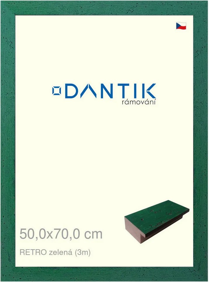 DANTIK rámeček 50x70 | RETRO zelená (Plexi Čiré)