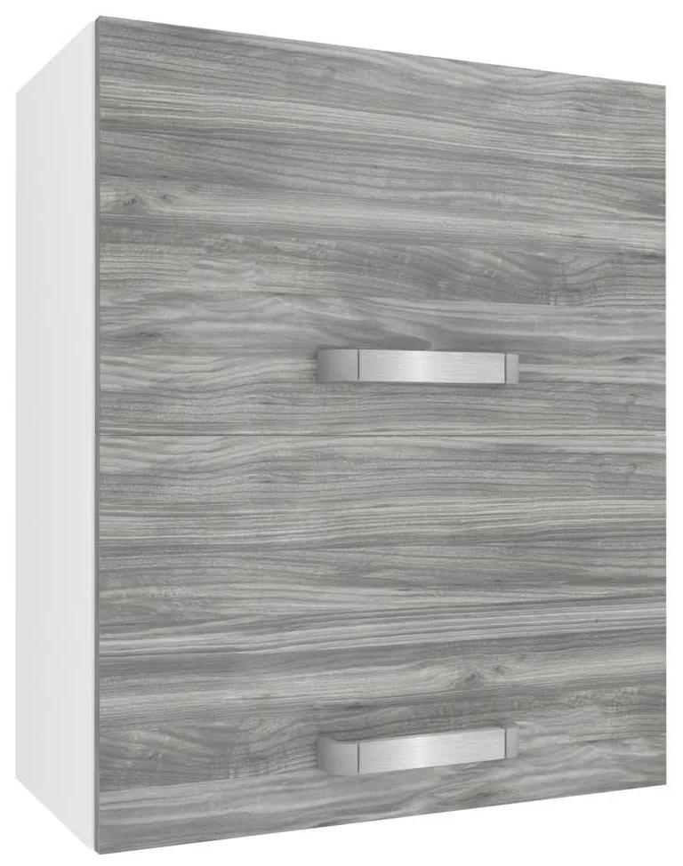 Kuchyňská skříňka Belini horní 60 cm šedý antracit Glamour Wood  TOR SGP2-60/1/WT/GW1/0/U