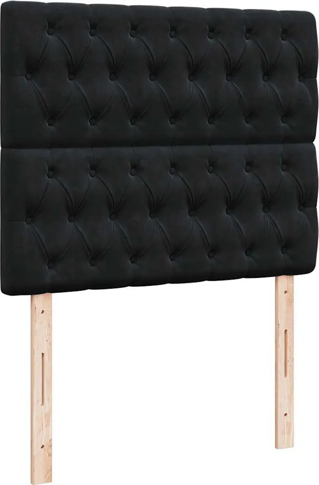 Box spring postel s matrací černá 120 x 190 cm samet 3292294