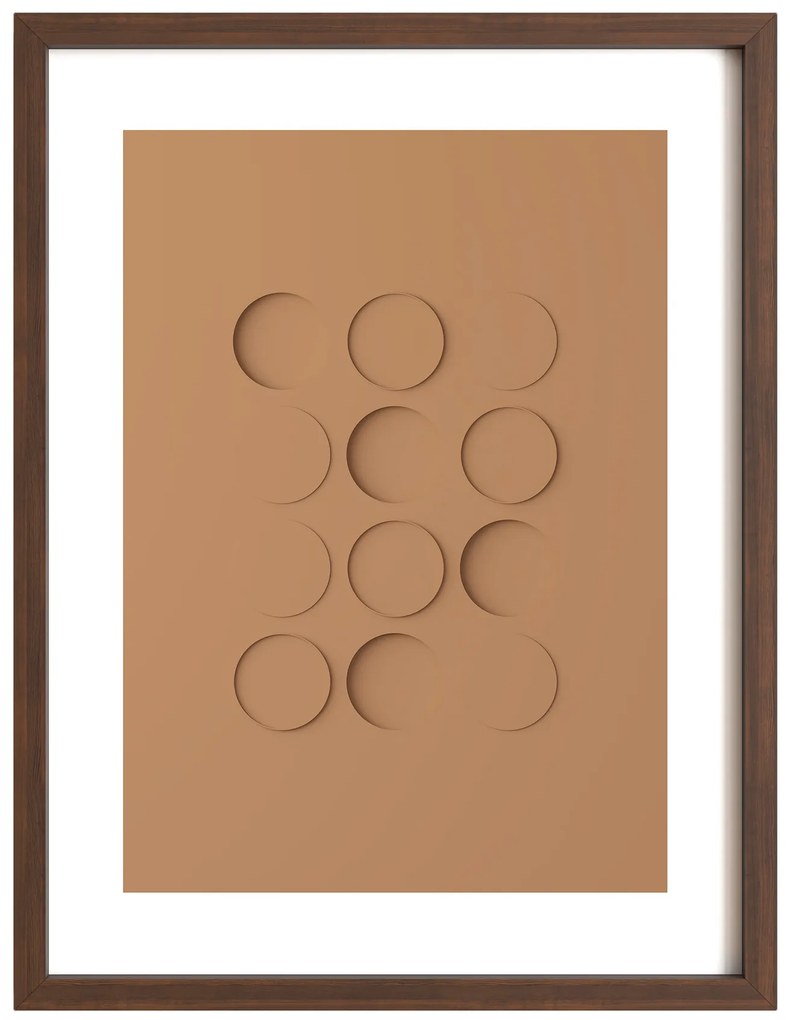 Idealform Poster no. 3 Shadow forms Barva: Terracotta, Velikost: 300x400 mm