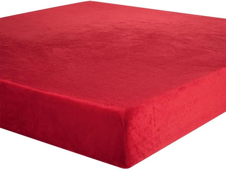 Napínací prostěradlo mikroplyš červené