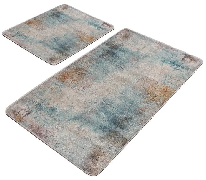 Modro-šedé koupelnové předložky v sadě 2 ks 60x100 cm – Mila Home