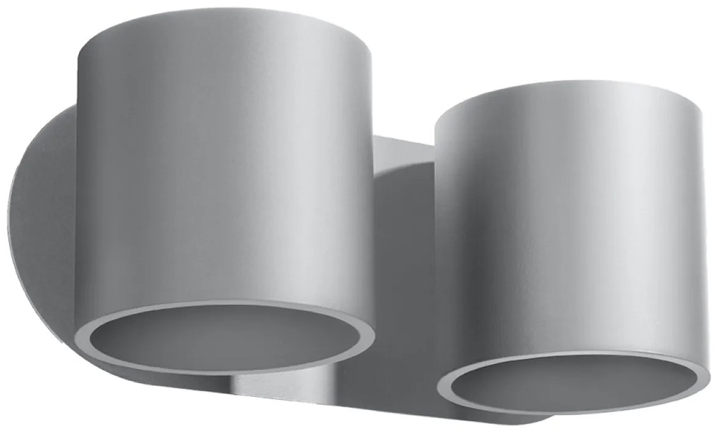 Sollux Lighting Nástěnné svítidlo ORBIS 2 šedé