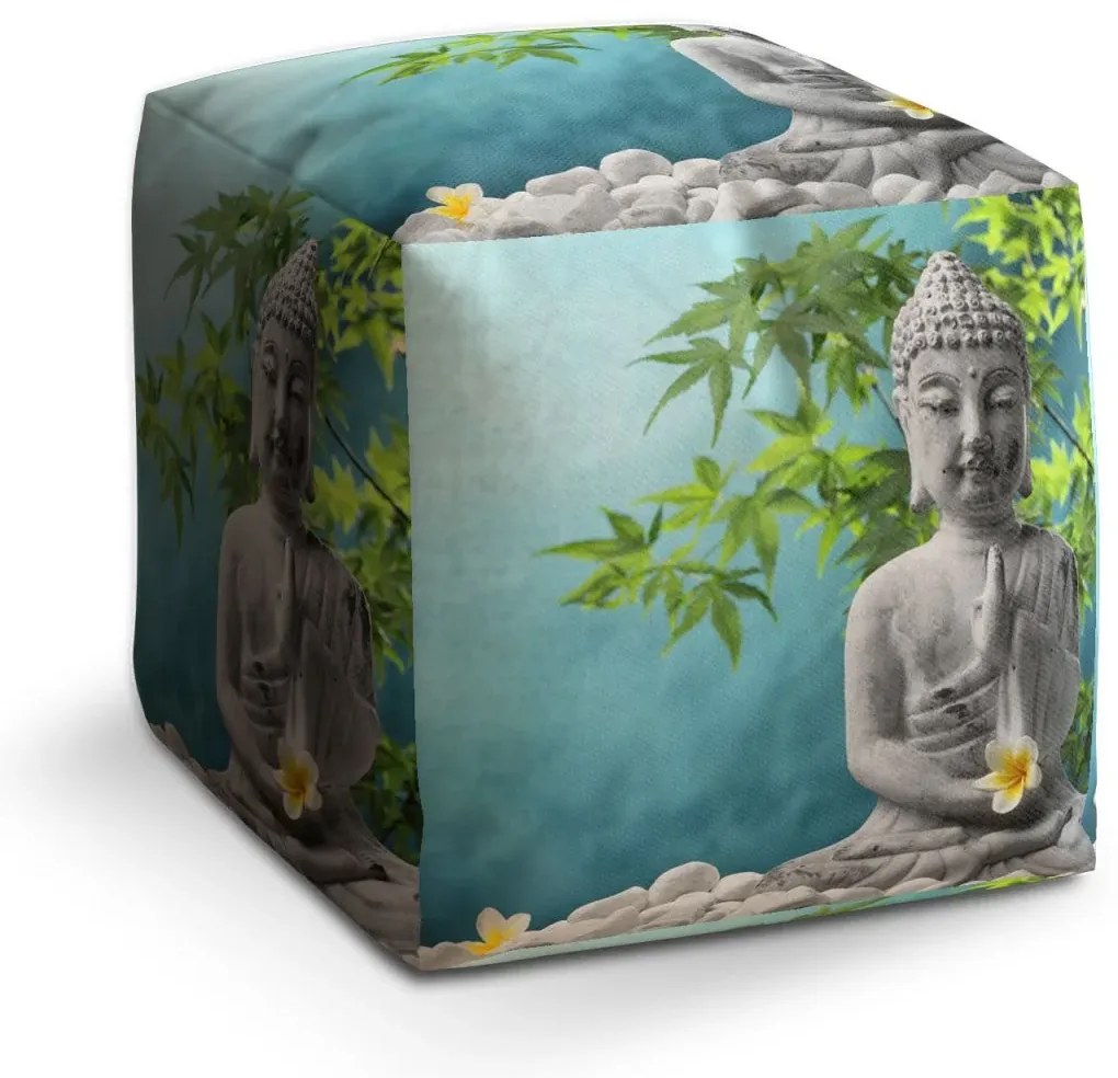 Sablio Taburet Cube Buddha: 40x40x40 cm