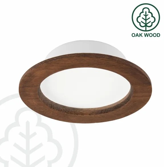 LED Podhledové svítidlo WOODY SPOT LED/12,5W/230V 4000K třešeň pr. 16 cm