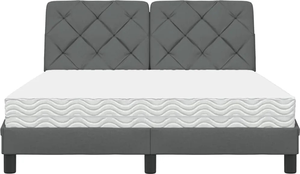 Postel s matrací tmavě šedá 120 x 200 cm textil 3310728