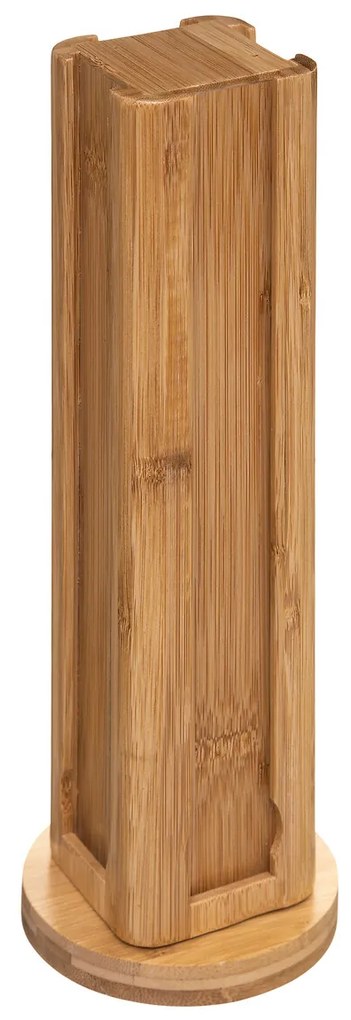 Dřevěný otočný stojan na kávové kapsle Wood, 10x10x29 cm