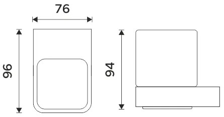 Nimco Držák na kartáčky NIKAU černá - NKC 30058K-90