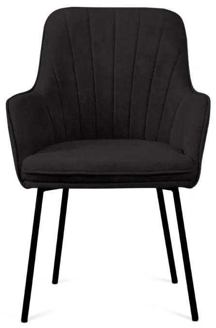 DOLMAR SEDAČKY Jídelní židle - KR-8, různé tkaniny a barvy na výběr Čalounění: šedá (Uttario Velvet 2977)