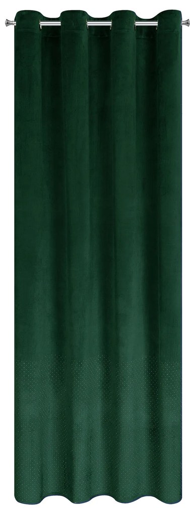 ZATEMŇOVACÍ ZÁVĚS NA KROUŽCÍCH ARIADNA 140X250 CM TMAVĚZELENÁ