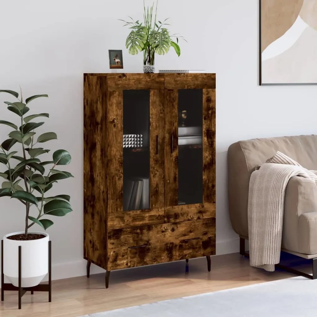 vidaXL Skříň highboard 69,5 x 31 x 115 cm kompozitní dřevo [828320] Barva: Černá