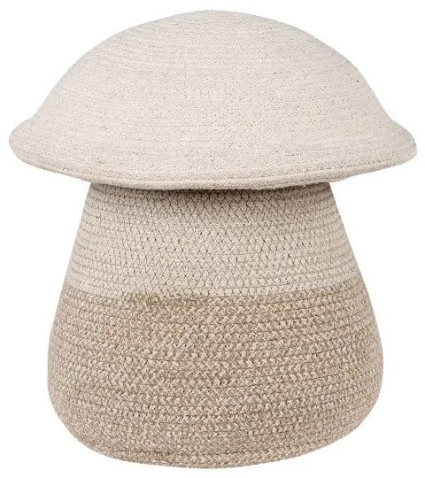 Béžový látkový dětský koš na hračky ø 33x38 cm Mama Mushroom – Lorena Canals Biano.cz