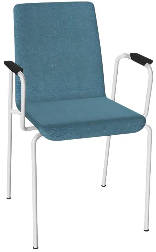 OnaDnes -20% Narbutas Modrá čalouněná konferenční židle MOON s područkami
