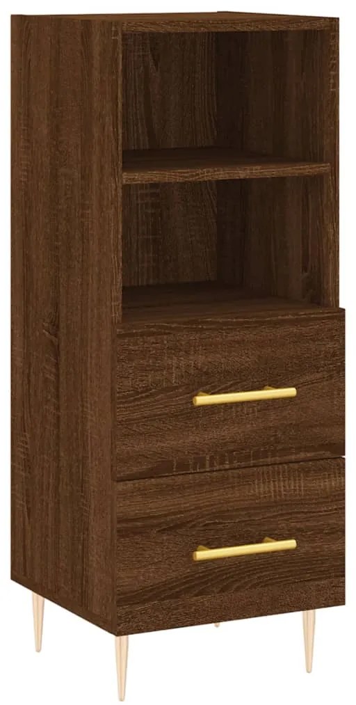 Skříň highboard hnědý dub 34,5 x 34 x 180 cm kompozitní dřevo