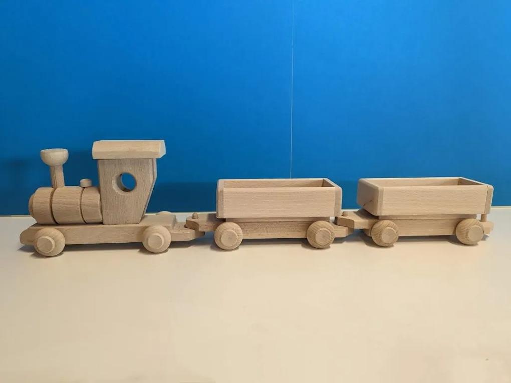 Gaboni 92247 Dřevěný vláček s vagony, 56 x 8 x 12 cm