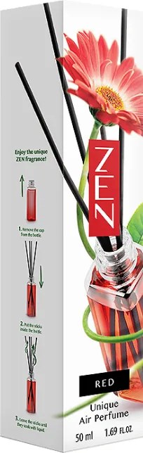 Tyčinkový aroma difuzér ZEN RED 50 ml