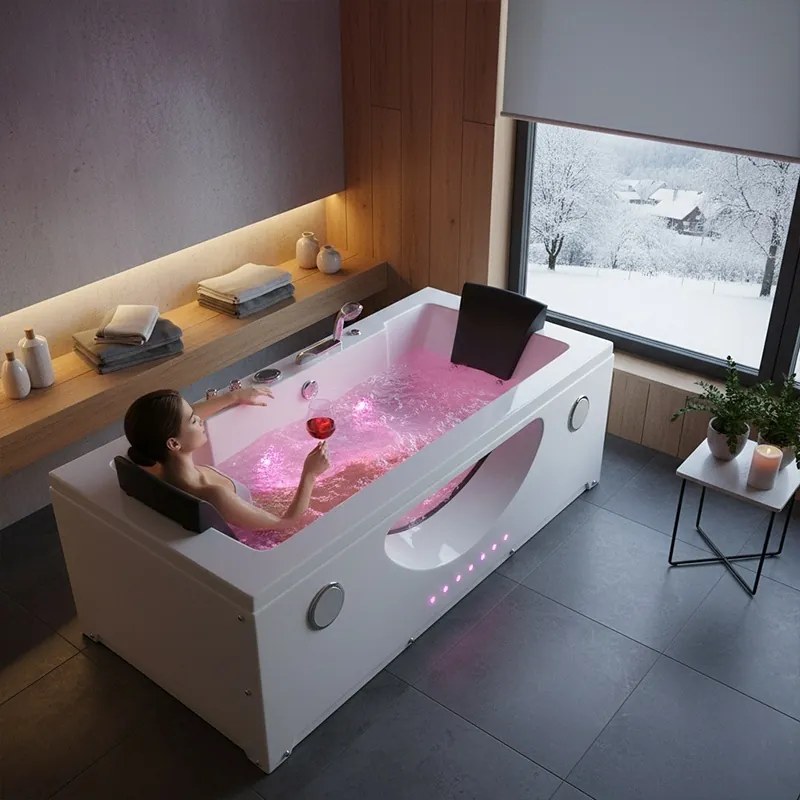 BPS-koupelny Hydromasážní vířivá vana Levante 659 180x90 s ohřevem vody