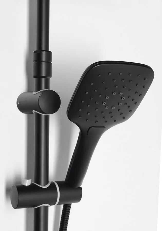 Aqualine, KERA sprchový sloup s připojením na baterii, černá, SL435