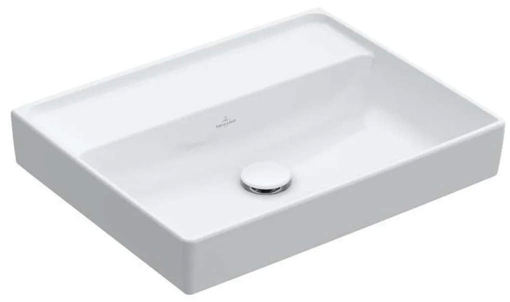 Villeroy & Boch Collaro - Umyvadlo nábytkové 60x47 cm, bez přepadu, bez otvoru pro baterii, CeramicPlus, Stone White 4A3363RW