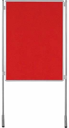 Paraván oboustranný textilní TEXT 150 x 120 cm - červená (621501204101)