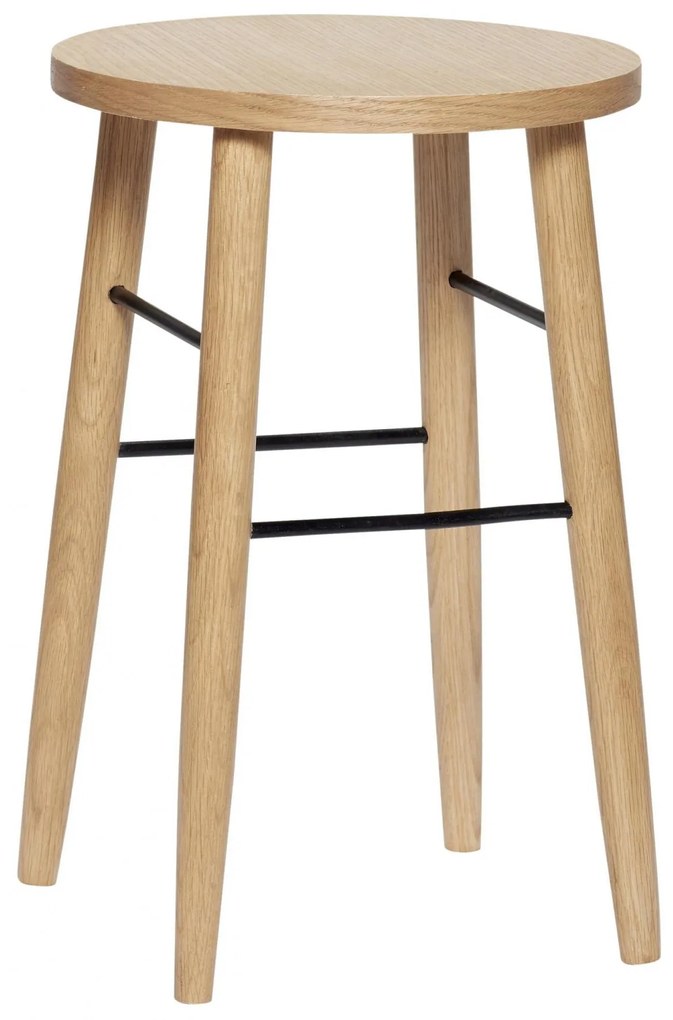Hübsch Dřevěná stolička Oak 52 cm, přírodní barva, dřevo