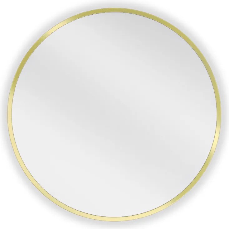 Mexen Loft, kulaté koupelnové zrcadlo 55 cm, barva rámu zlatá lesklá, 9850-055-055-000-50