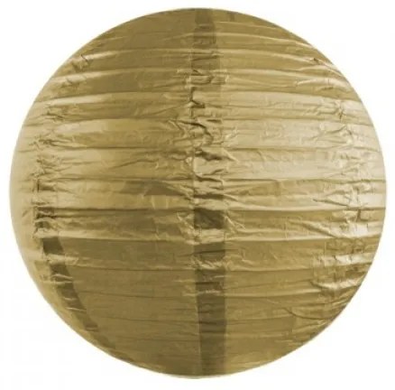 Lampion kulatý 25 cm zlatý