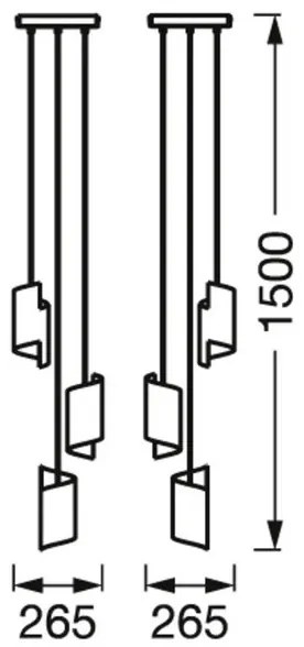 Ledvance - LED Stmívatelný lustr na lanku SMART+ DECOR 3xLED/8W/230V černá Wi-Fi
