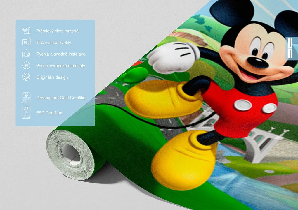 Dětská vliesová fototapeta na zed' Mickey Mouse, Disney | 202 x 90 cm | DFTDNH 5375