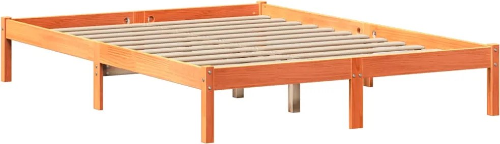 Postel bez matrace voskově hnědá 120 x 200 cm masivní borovice 3301453