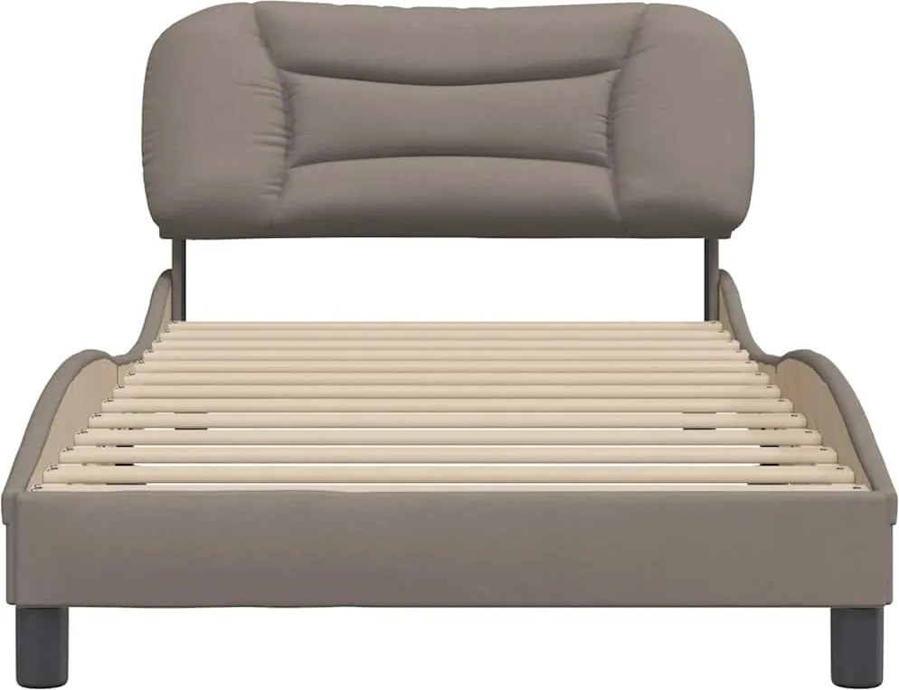 Rám postele bez matrace Hvar taupe 100 x 200 cm textil 3207755