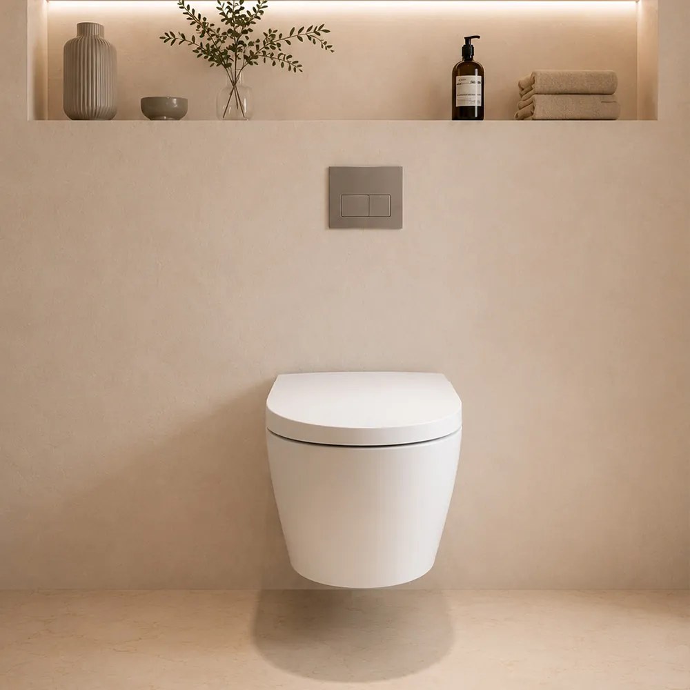 Mereo, Mereo WC s integrovaným elektronickým bidetem, RIMLESS, 592x380x430 cm, keramické, vč. sedátka, MER-VSD110S2
