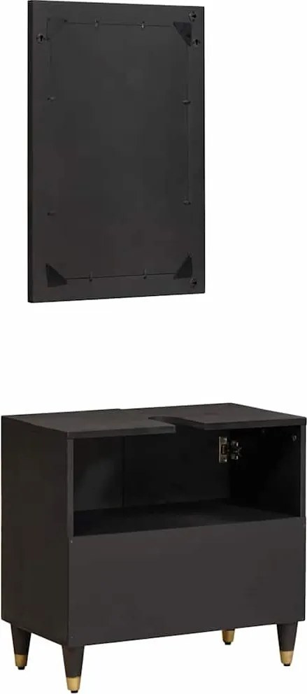 Sada koupelnových skříněk 2 ks Černá 62 x 33 x 58 cm 3310159