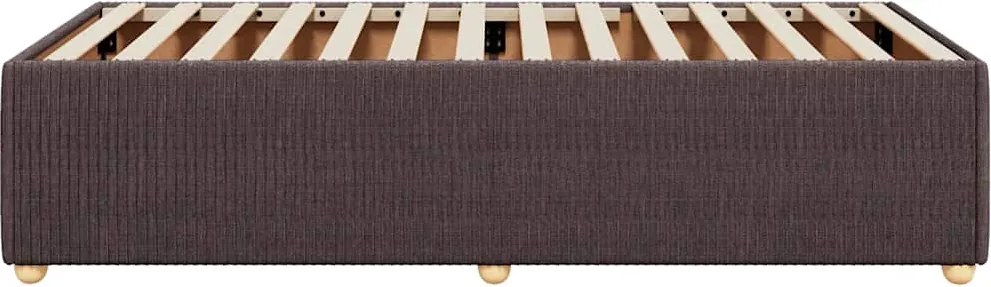 Rám postele bez matrace tmavě hnědá 80 x 200 cm textil 3284896