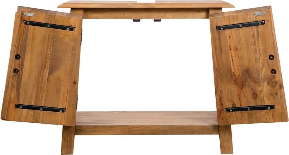 Koupelnová skříňka pod umyvadlo masivní borové dřevo 70x32x63cm 246035