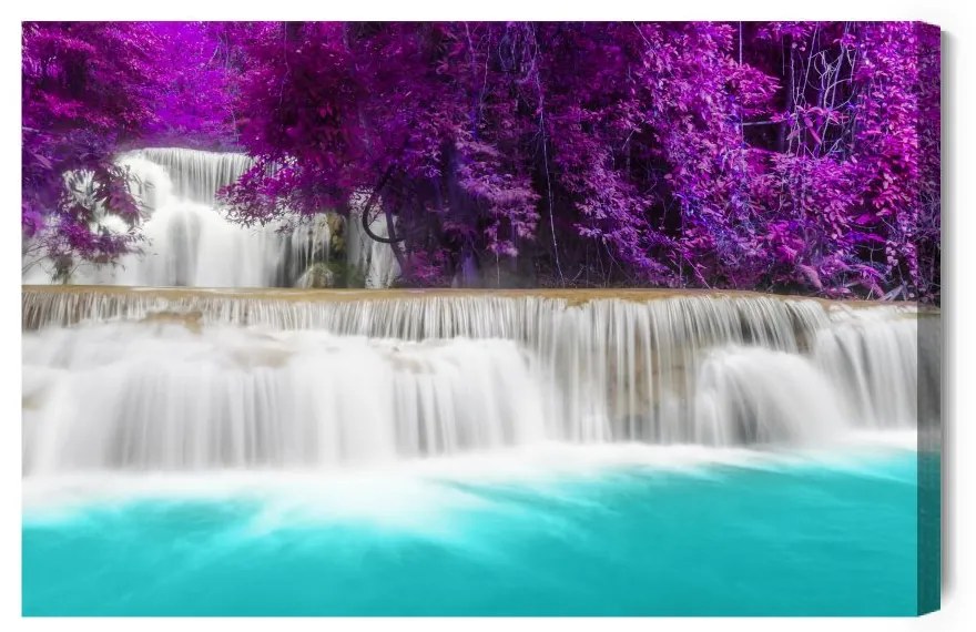 Obraz Krásný Vodopád Huay Mae Khamin V Thajsku Nedostatek Nedostatek Přírodní plátno 90x60