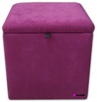 Taburet Suedine s úložným prostorem fialová 77