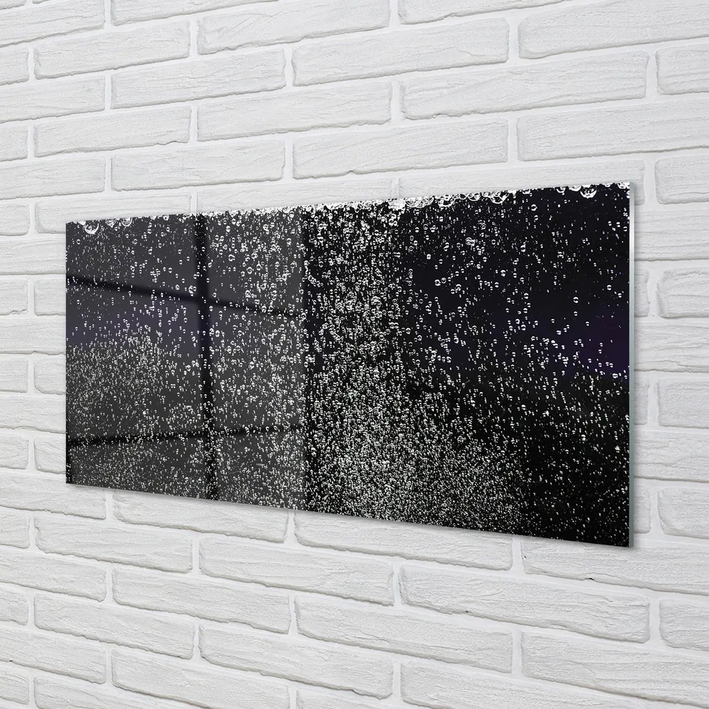 akrylový obraz Kapky vody bubliny 140x70 cm