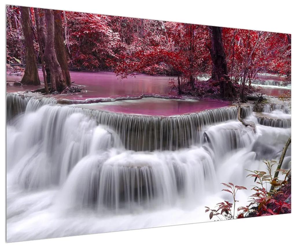 Obraz podzimních vodopádů (120x80 cm)