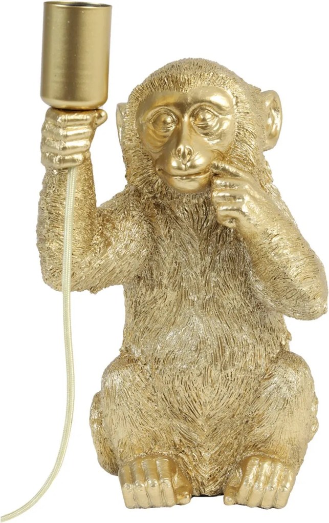 Zlatá stolní lampa s opičkou Monkey S - 20*19*34 cm/40W