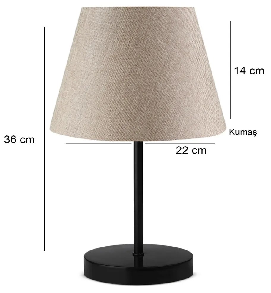 Stolní lampa Aiman béžová