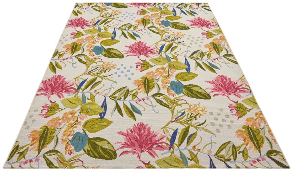 Hanse Home Collection koberce Kusový koberec Flair 105613 Flowers and Leaves Multicolored – na ven i na doma - 120x180 cm