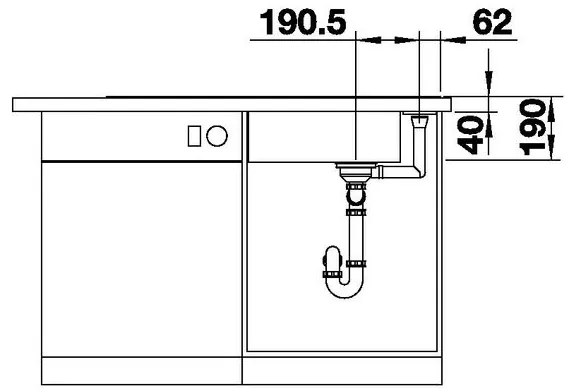 Blanco Axia III XL 6 S Granitový dřez s odkapem oboustranné provedení s excentrickým ovládáním, 100x51cm, antracit, 523510