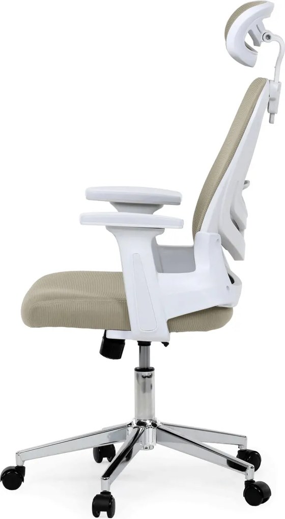 Ergonomická kancelářská židle EMILIE - béžová síťovina