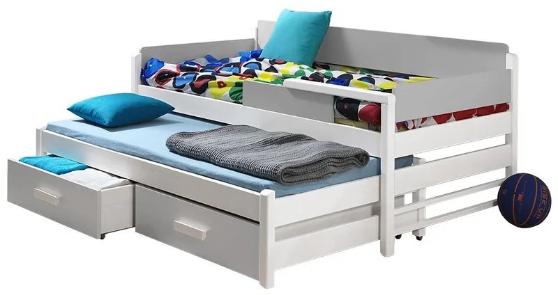 Dětská postel Cyprus 80, Matrace: ne, Barva: bílá + šedá
