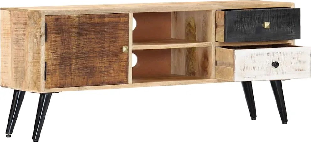 TV stolek 115 x 30 x 47 cm masivní mangovníkové dřevo 282878