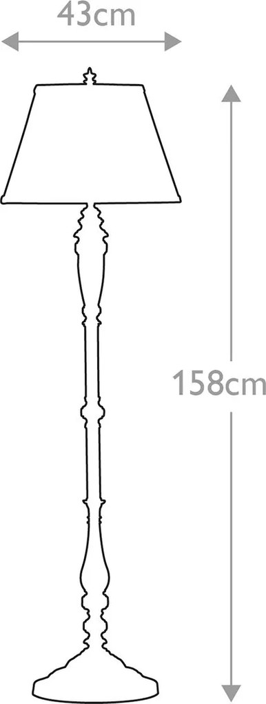 Starožitná stojací lampa Elstead LINCOLNDALE 1xE27 158 cm