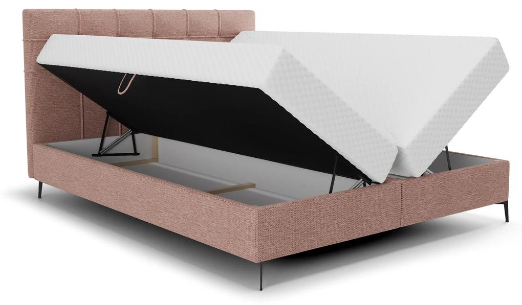 Jednolůžková postel 120 cm Infernus Comfort (lososová) (s roštem, s úl. prostorem). 1082359